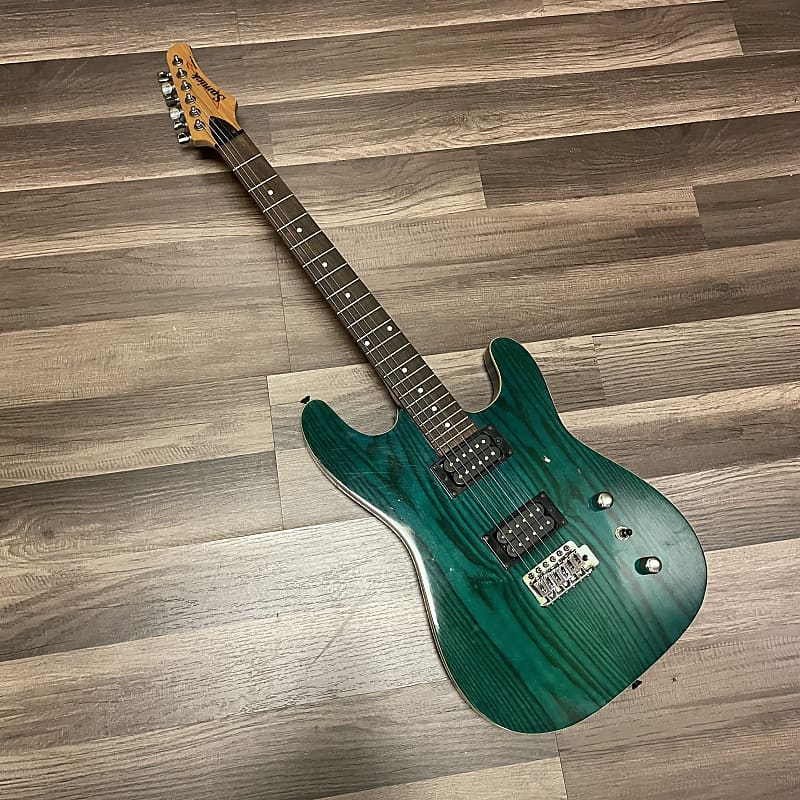 Samick LSR-25 Blue Green Trans Electric Guitar | Reverb
