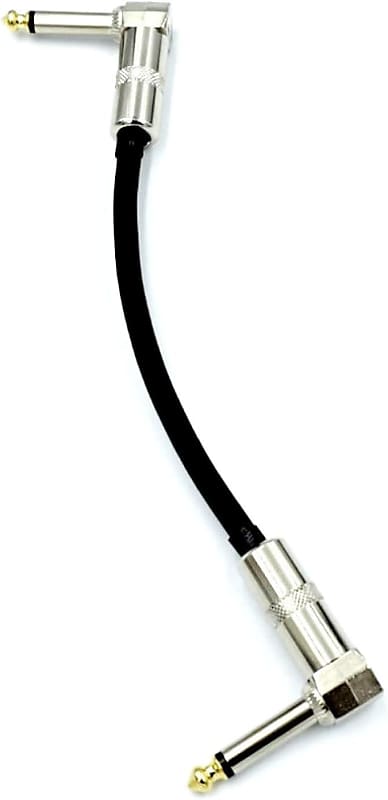 Mogami 2425 Patch Cable 15 cm right angled TS 1/4", Hand Made | Reverb