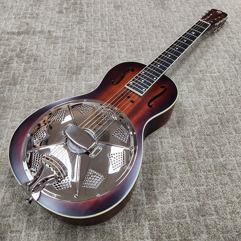 Republic Parlor Minolian Resonator - Mahogany Stain w/ | Reverb