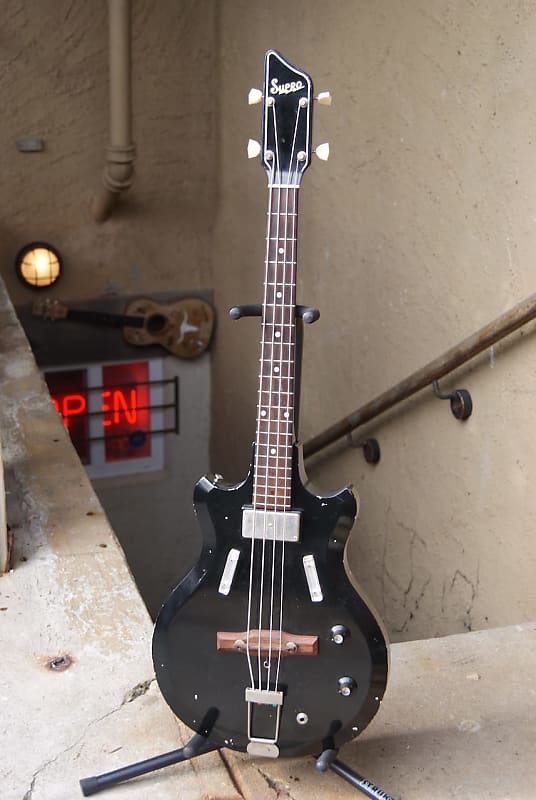 Supro Pocket Bass 1960’s - Black | Reverb