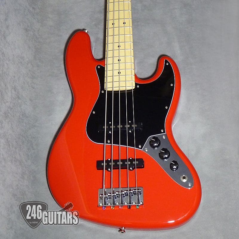 Fender Hybrid II Jazz Bass V (Modena Red/Maple) Made in Japan | Reverb
