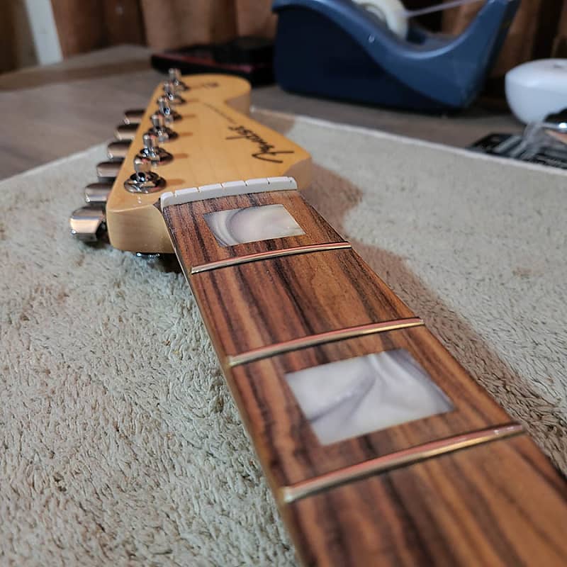 Fender Player Strat Neck Block Inlays Locking Tuners Pau | Reverb