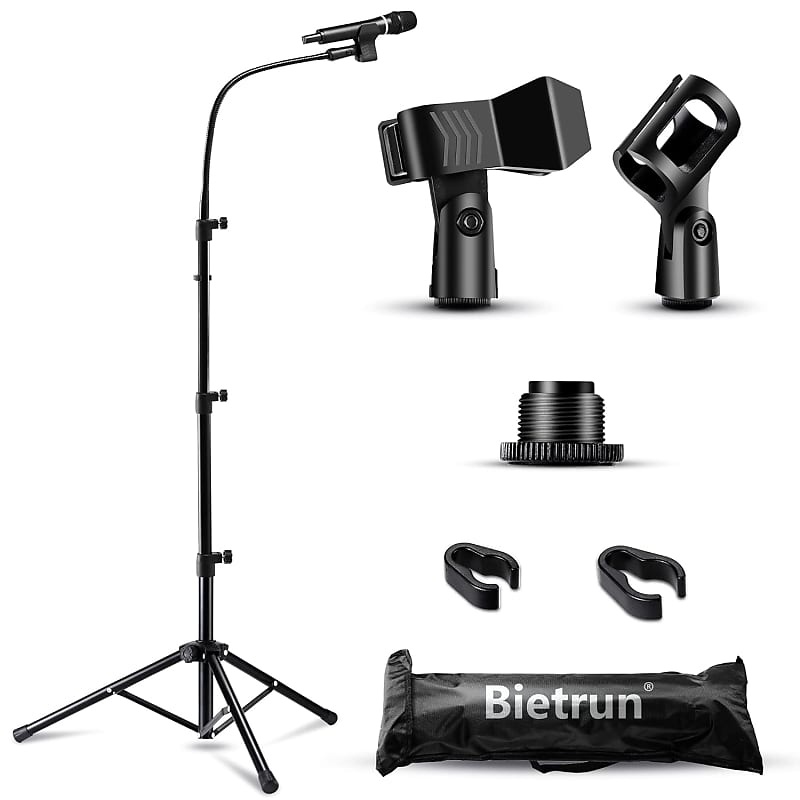 Mic Stand, Metal Height Adjustable?360°Gooseneck Boom Arm Mic | Reverb