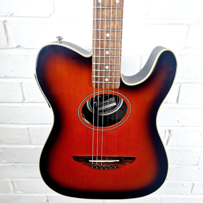 FENDER TELECOUSTIC SUNBURST ELECTRO ACOUSTIC GUITAR | Reverb UK