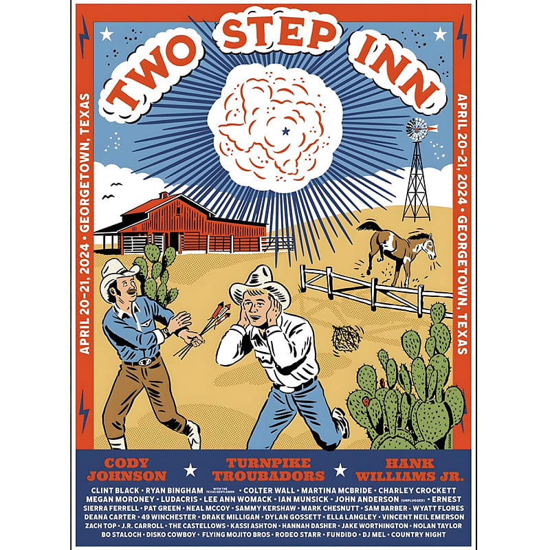Two Step Inn Music Festival 2024 Ltd Ed RARE Poster! CODY | Reverb