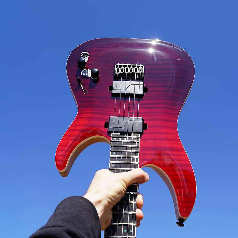 Schecter DIAMOND SERIES SLS Elite C-1- Blood Burst 6-String | Reverb