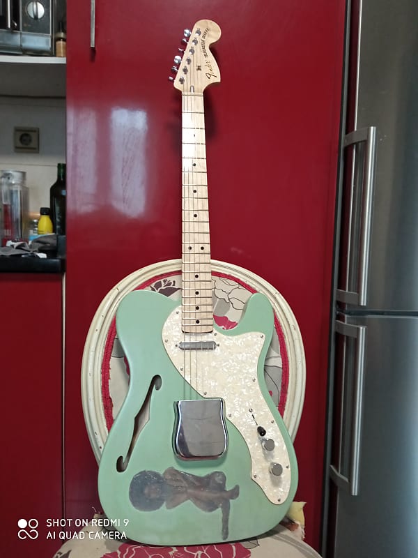 Fender Telecaster thinline 2021 Verde pastel | Reverb
