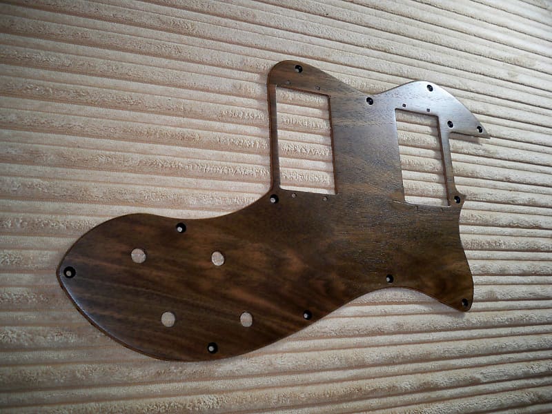 walnut veneer wood pickguard for fender telecaster thinline | Reverb