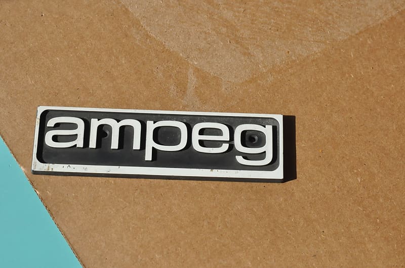 Ampeg SVT Logo Badge. White on black plastic. No screws. | Reverb