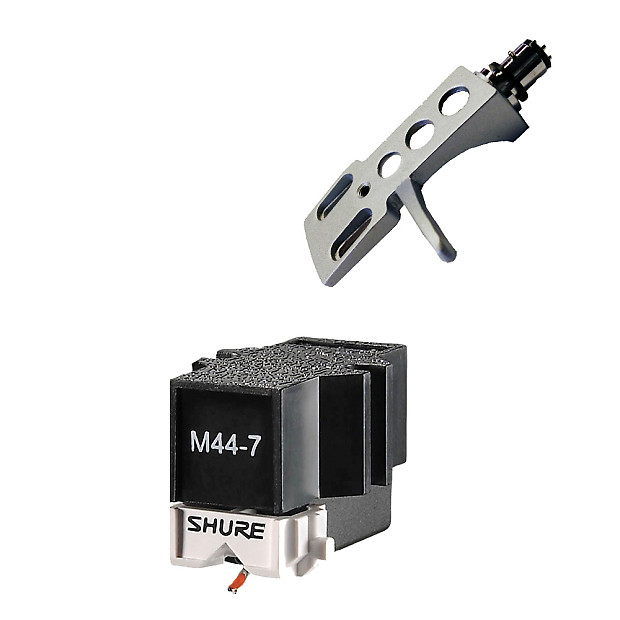 Shure M44-7 Cartridge with SILVER Premium Headshell -fits | Reverb