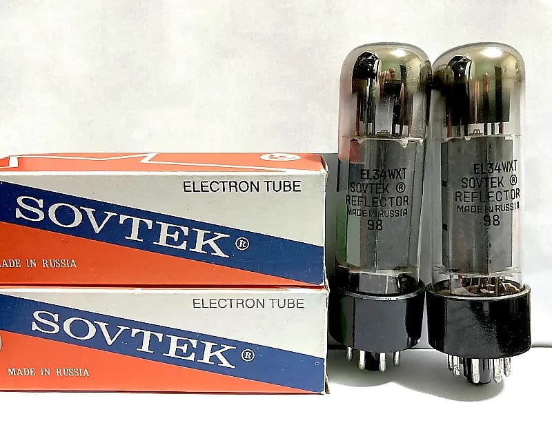 Matched Pair Sovtek EL34WXT NOS Tubes | Reverb