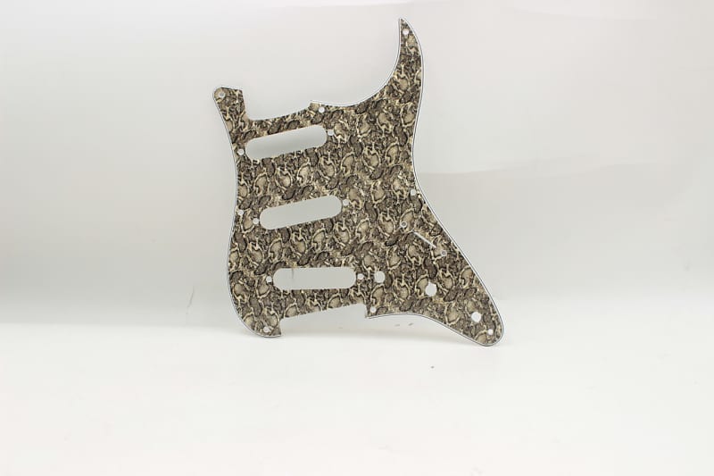 Snake Skin Print SSS Strat Style 3-Ply Guitar Pickguard | Reverb