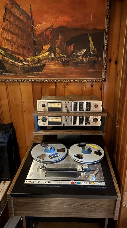 Ampex 440B Mono in wood grained Ampex cart Local Pickup only | Reverb