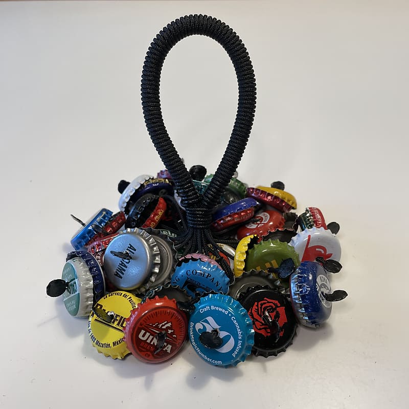 Upcycled Percussion - Bottle Cap Hand Rattle / Shaker - | Reverb