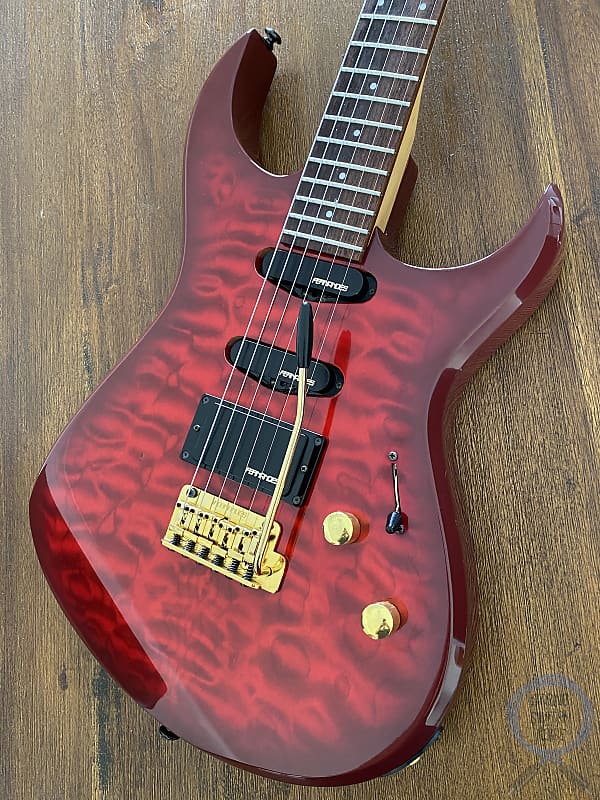 Fernandes HSS Super Strat, Quilted Red Burst, MIJ, 90s | Reverb