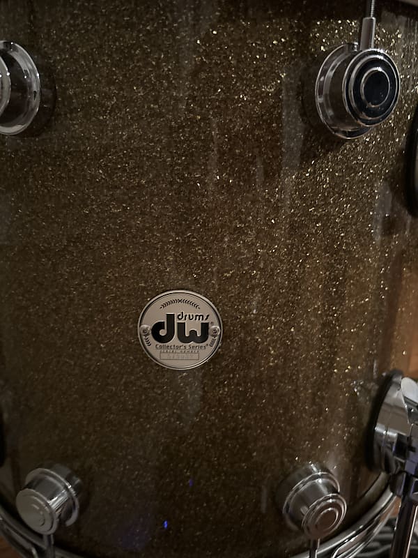 Dw drums collectors 16” drum floor Tom broken gold glass | Reverb
