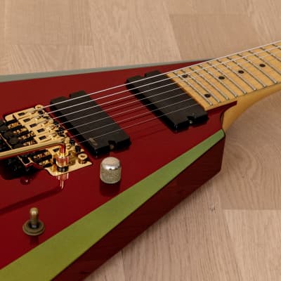 2014 ESP Arrow-7 Flying V 7 String Electric Guitar Metallic | Reverb