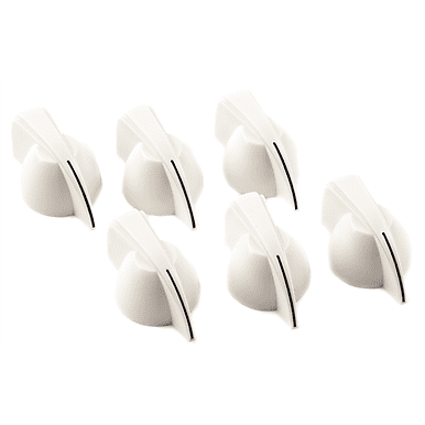 Fender Chicken Head Amplifier Control Knobs, Set of 6, White | Reverb