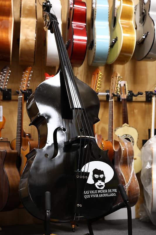 Handcrafted Tololoche Black (Double Bass) with Zapata Logo | Reverb