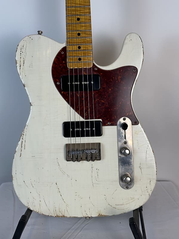 TMG Gatton 2017 Custom White Relic w/Lollar P90’s | Reverb