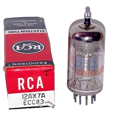 RCA 12AX7A Long Plate NOS preamp tube (ECC83 / 7025) valve, | Reverb
