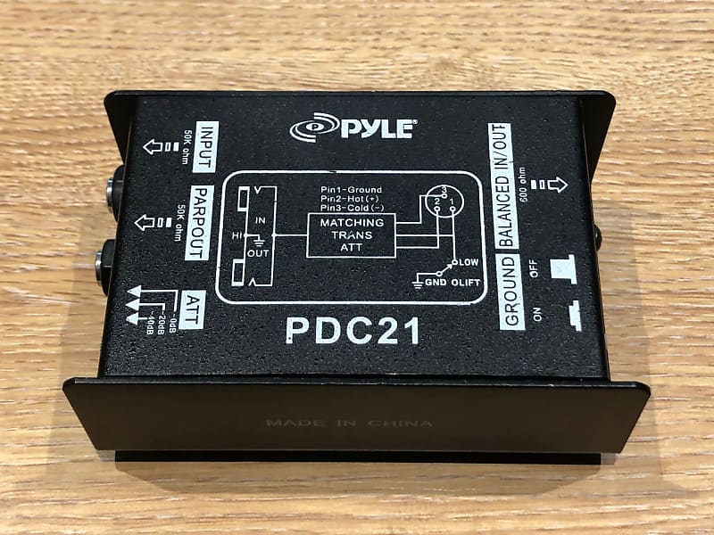 Pyle Passive DI Box PDC21 2020s - Black | Reverb