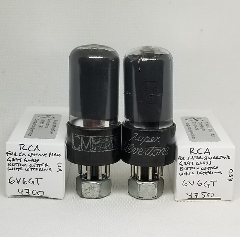 RCA 6V6GT Gray Glass Very Well Matched (1.0%) Pair NOS 6V6 | Reverb