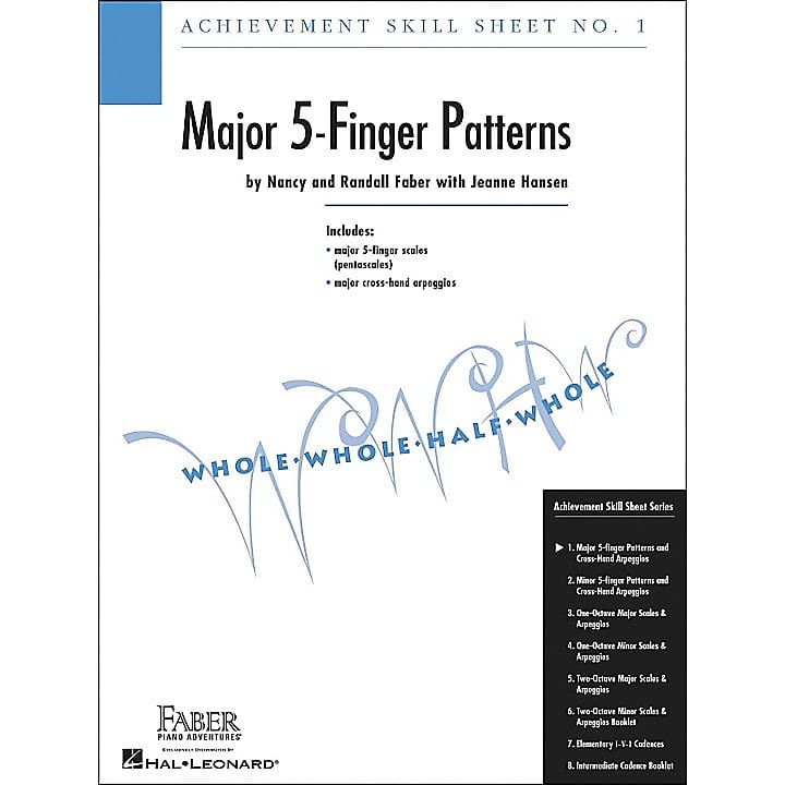 Achievement Skill Sheet No.1: Major 5-Finger Patterns - Faber | Reverb