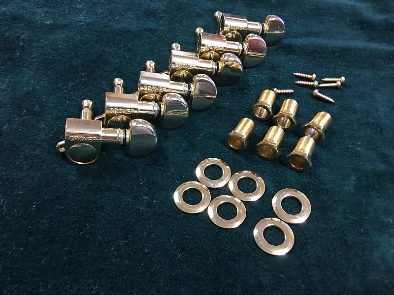 Grover Mini Rotomatic 6 in line tuners Gold | Reverb