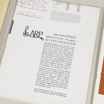 ARP 2500 modular synthesizer original owner's manual, poster | Reverb