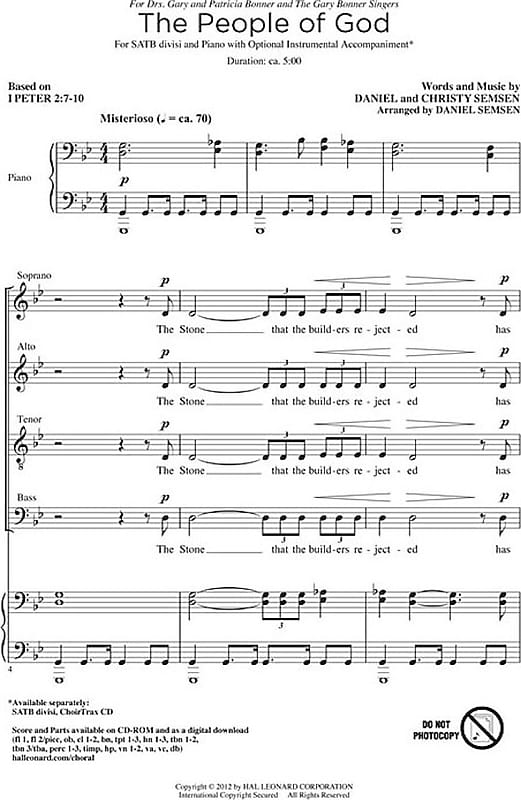 The People of God - Gary Bonner Choral Series | Reverb