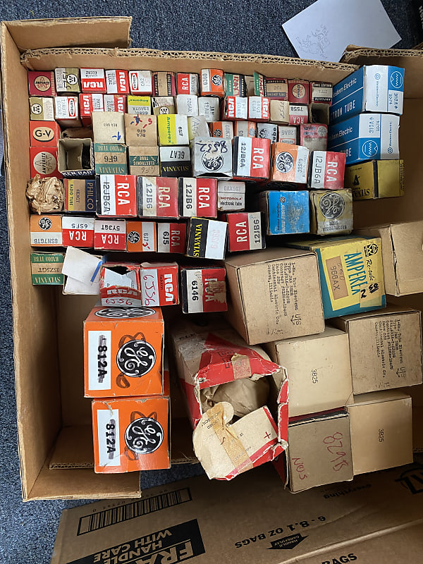 LOT OF TUBES #6 12AX7,7199,310A,866,ETC 1940s-1970s | Reverb