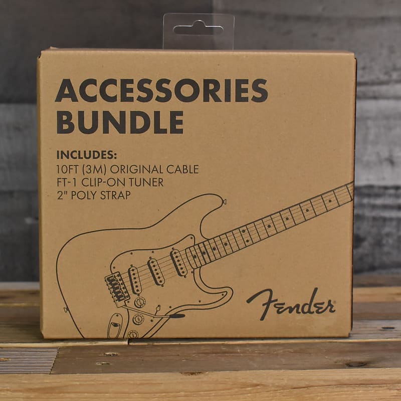Fender Accessories Bundle Pack -- Cable Tuner Strap | Reverb