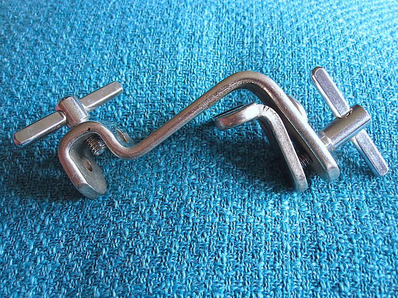 Bass Drum Hoop Mount Clamp, Nickel Plated - Vintage | Reverb