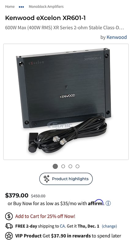 Kenwood XR401-4/XR601-1 Black | Reverb