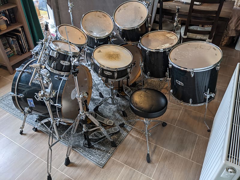 Mapex M series 9 pc drum kit. Very dark green/black | Reverb UK