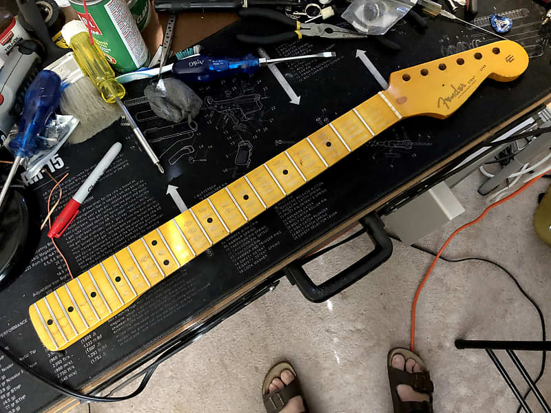 Fender Strat Neck Relic Stratocaster 2021 - Maple | Reverb