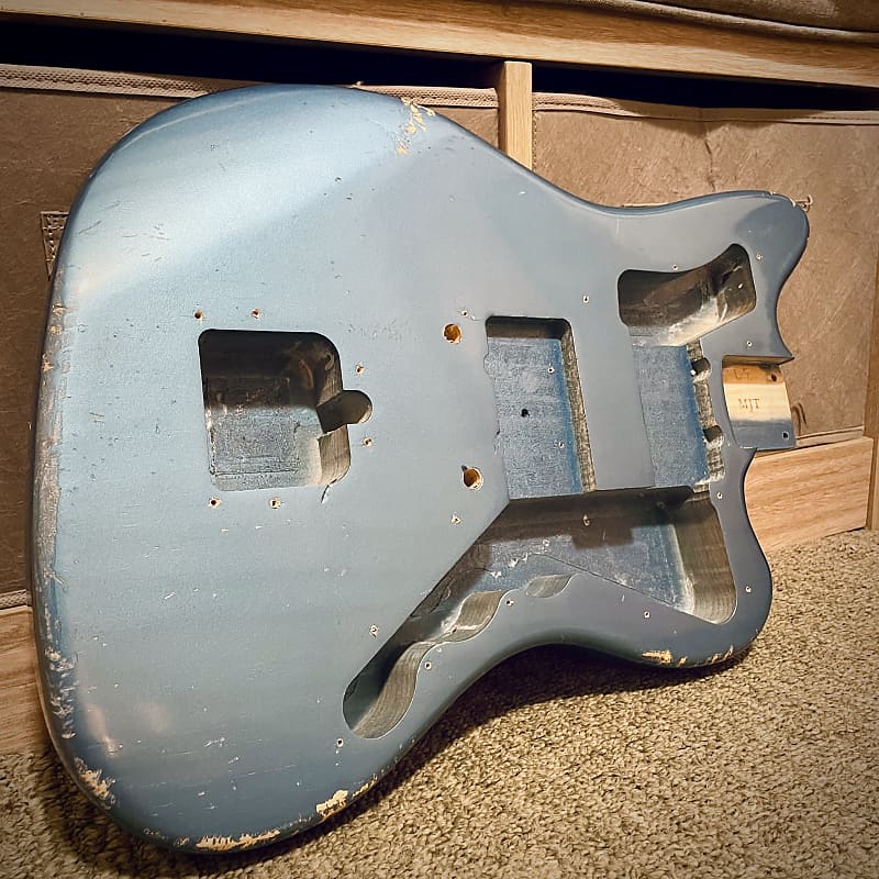 MJT VTJ Jazzmaster Body - Lake Placid Blue Relic | Reverb