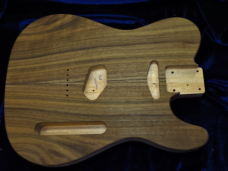 Black Walnut Top \ Mahogany Telecaster Tele Body 4lbs14oz | Reverb