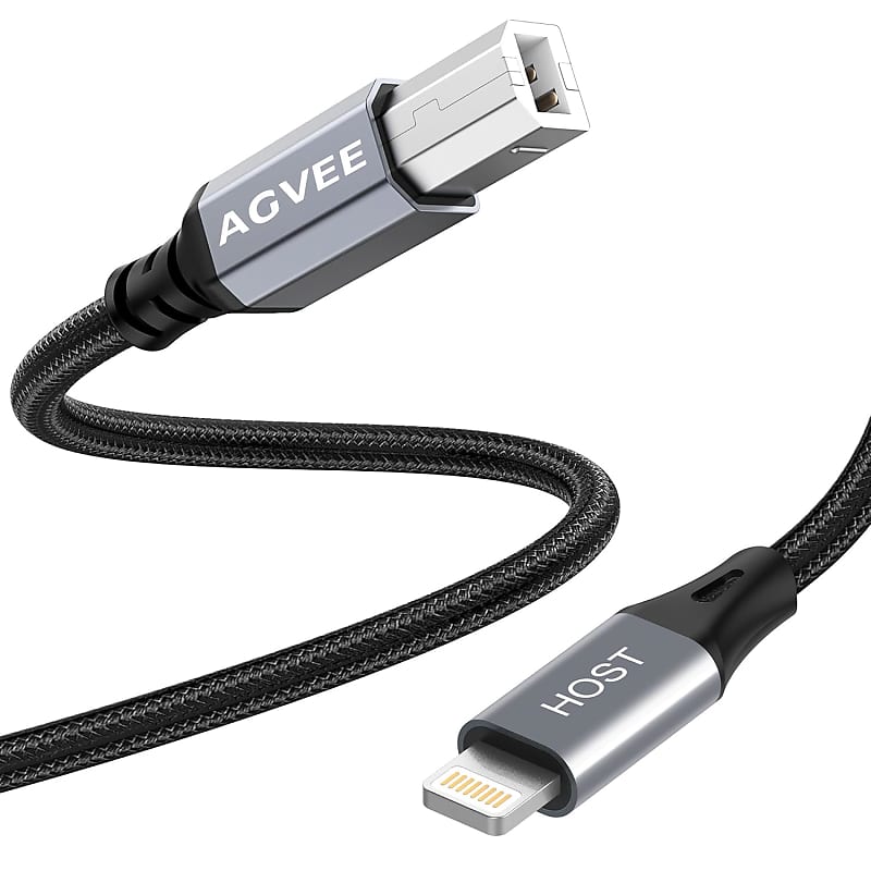 5ft Lightning OTG MIDI Cable USB Type-B Cord Compatible with | Reverb