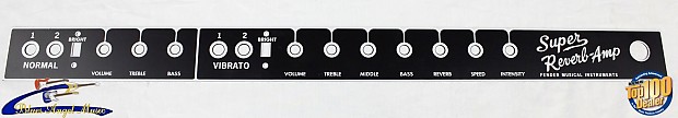 '65 Reissue Fender Super Reverb-Amp Blackface FACEPLATE, | Reverb