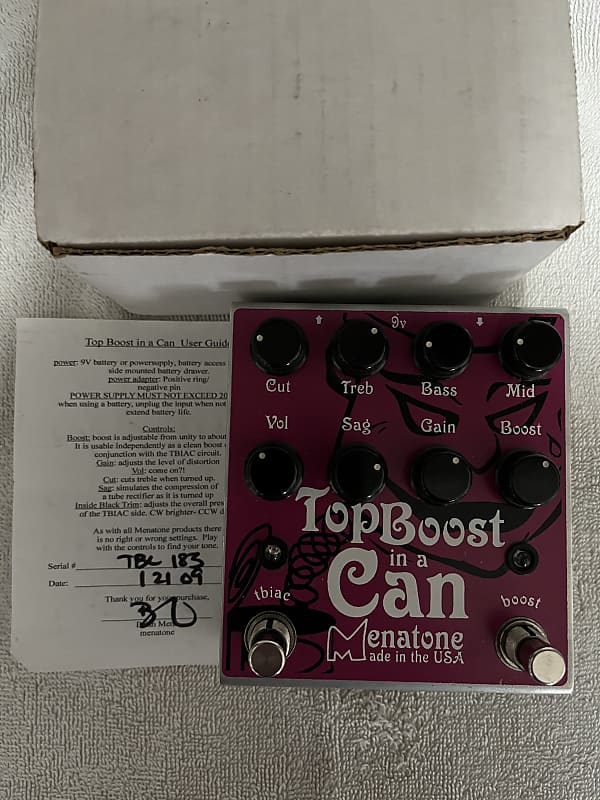 Menatone Top Boost in a Can 8 Knob Version | Reverb