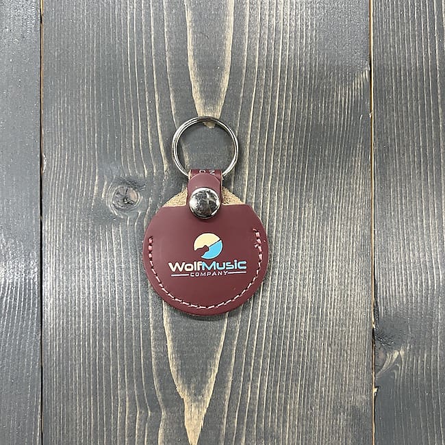 Levy's Double-Sided Leather Key Fob/Pickholder - Burgundy | Reverb