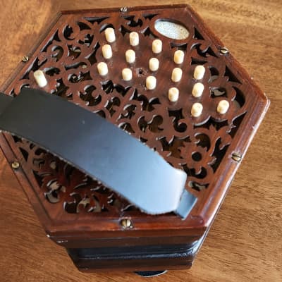 Lachenal Anglo 32 button concertina Circa 1910 - Rosewood | Reverb