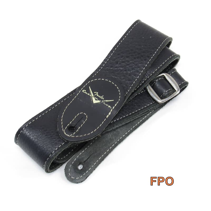 Fender USA Custom Shop Leather Guitar Strap Fender | Reverb