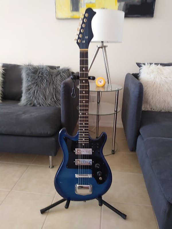 Harmony H-802 mid 80's - Blue Burst | Reverb