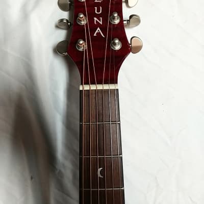 LUNA Flora Lotus Quilt Maple acoustic electric GUITAR new w/ | Reverb