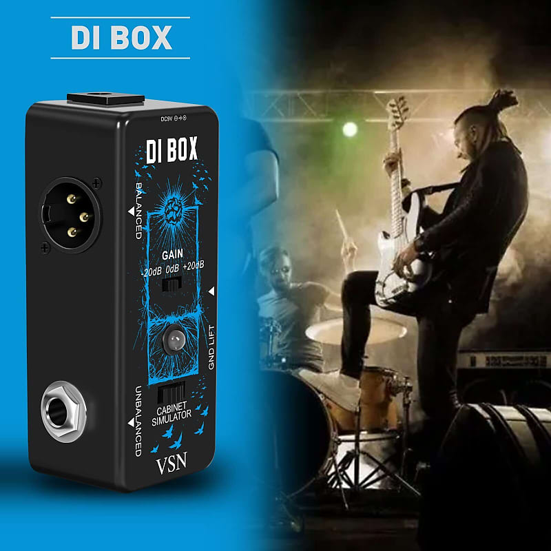 VSN Di Box Guitar Pedal for Direct Box Signal Converter | Reverb