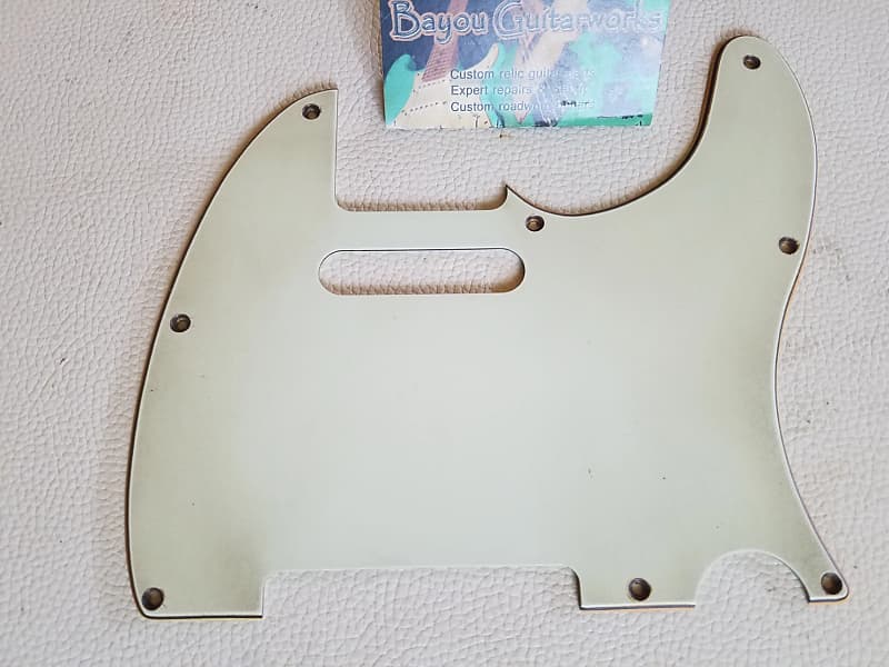 Fender Telecaster Mint Green 3ply Pickguard Aged Relic | Reverb