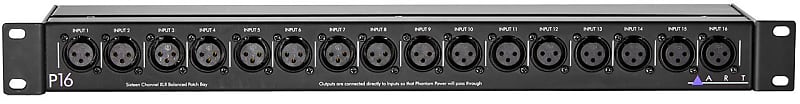ART Pro Audio - P16 Balanced 16-Point XLR Patchbay | Reverb